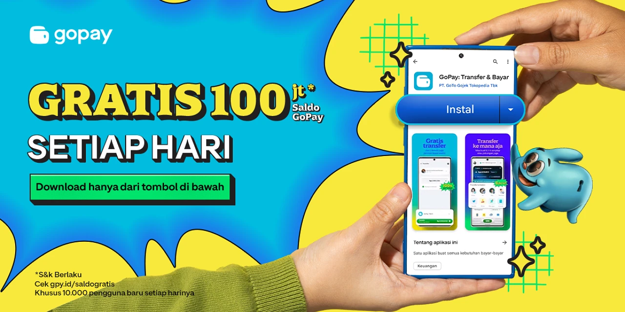 Gratis Saldo GoPay Rp100 Juta, Cuma Dari Sini