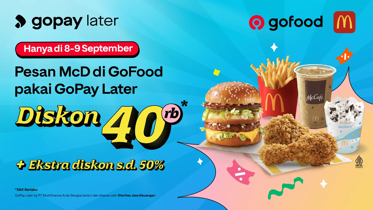 Pesan McD Pakai GoPay Later Jadi Lebih Untung!