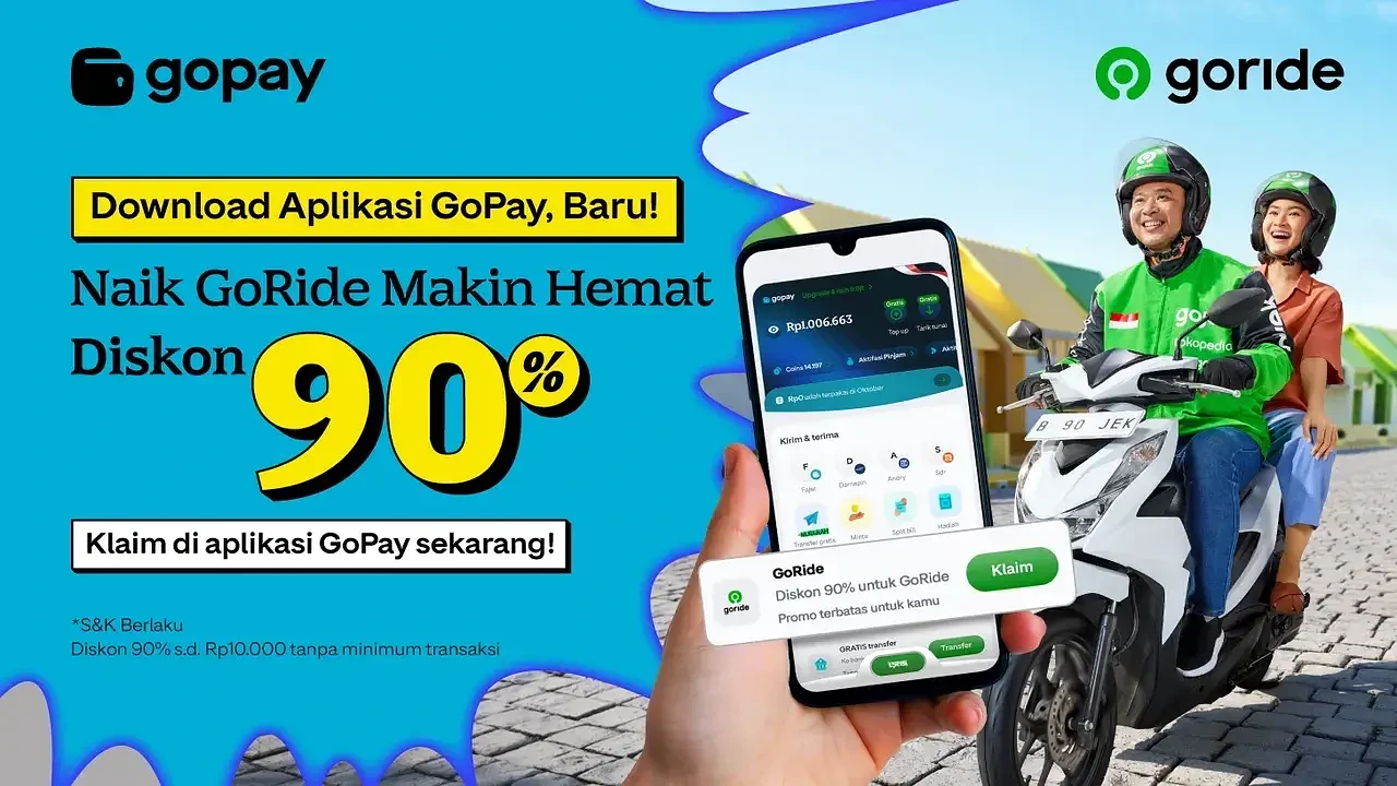 Naik GoRide Makin Hemat, Klaim Vouchernya di Aplikasi GoPay!