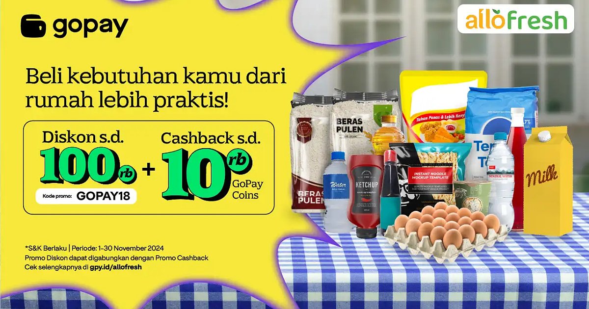 Promo AlloFresh: Cashback dan Diskon