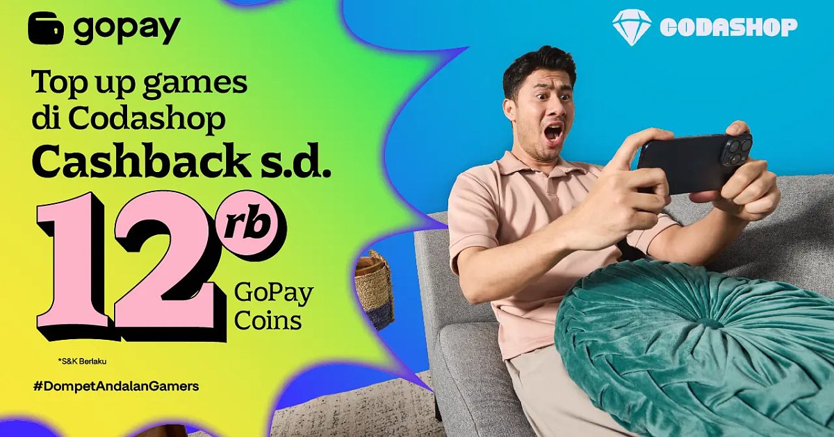 Promo Codashop: Cashback hingga 12.000 GoPay Coins