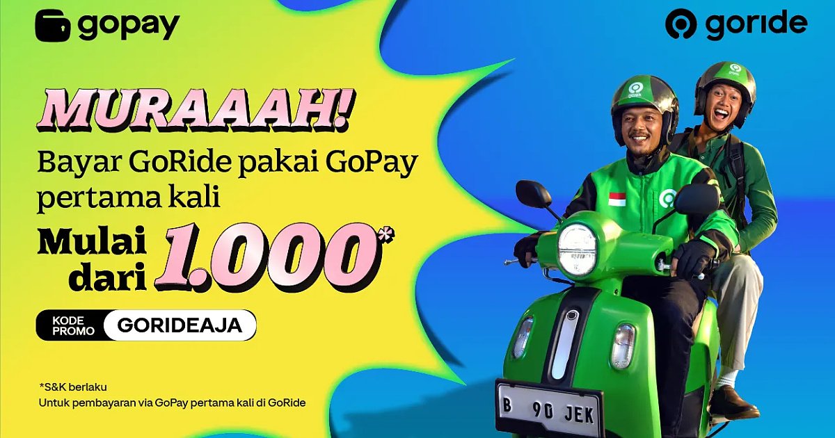 Promo GoRide: Bayar Pakai GoPay Mulai dari 1.000