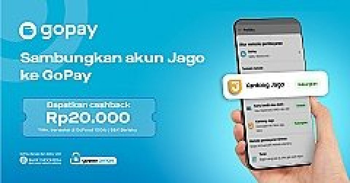 Promo Sambungkan Kantong Jago ke GoPay Cashback 20K