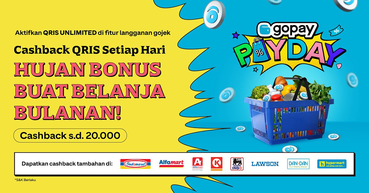 Beli Paket QRIS UNLIMITED Cuma Rp1, Cashback QRIS Tiap Hari