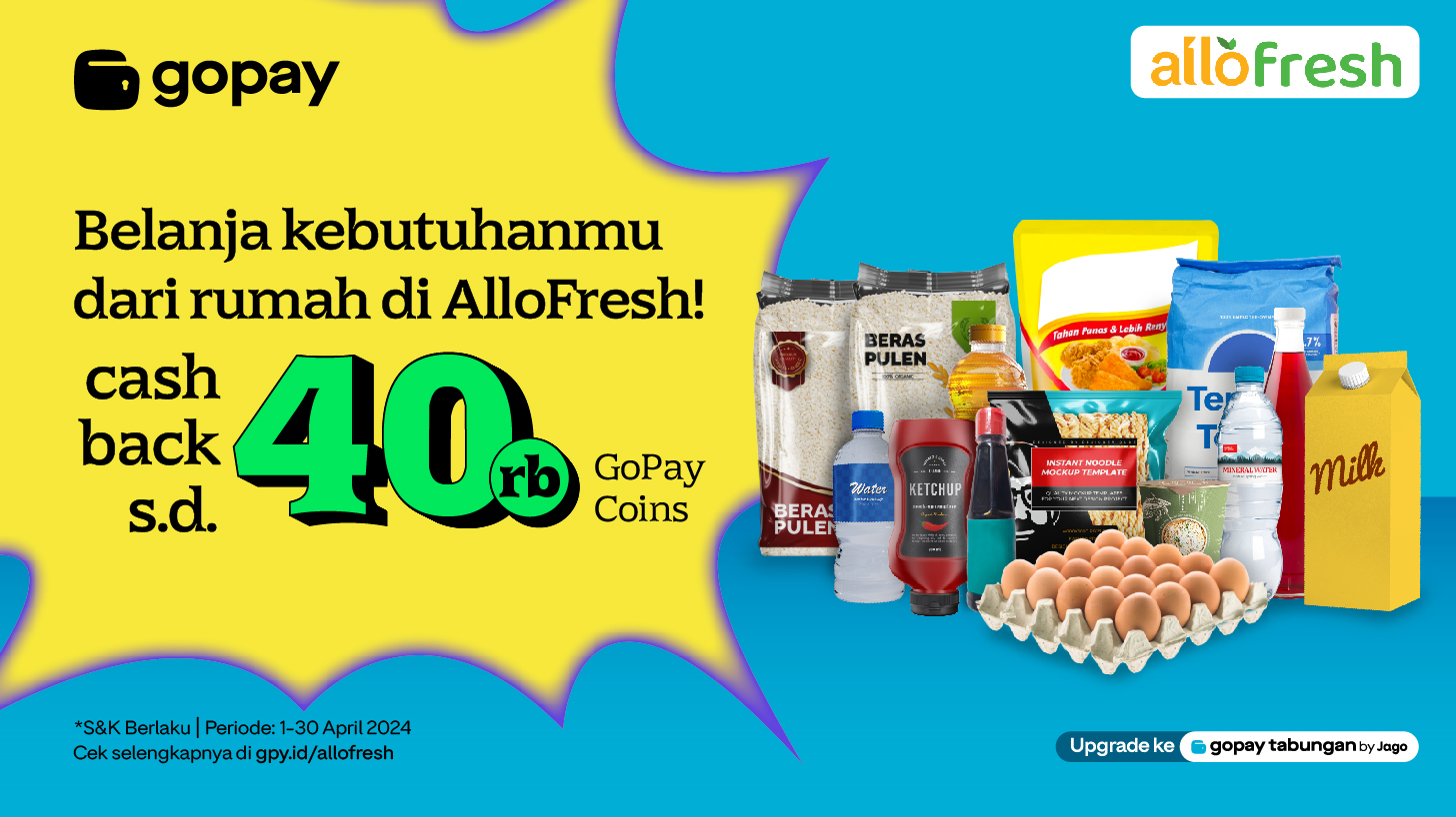 Promo AlloFresh: Cashback hingga 40.000 GoPay Coins